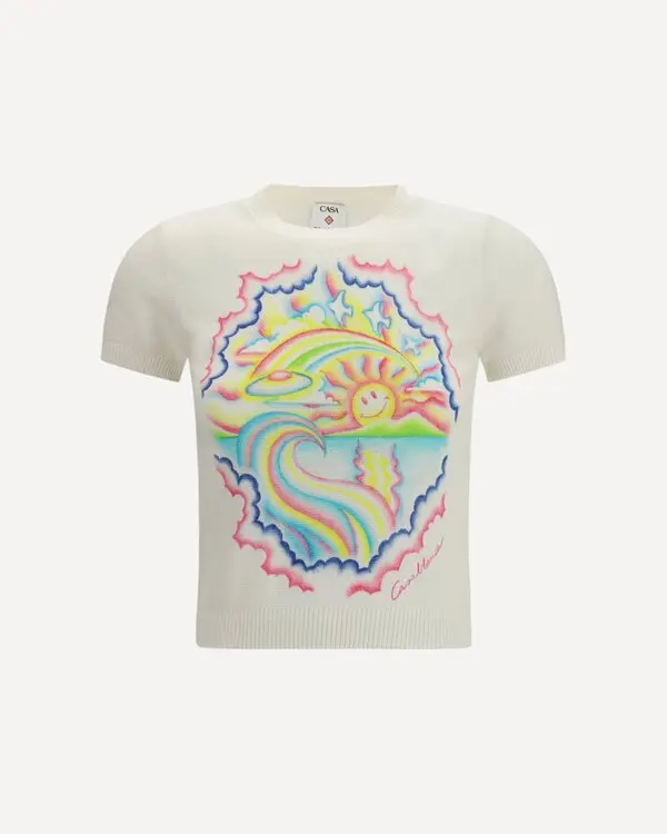 Casablanca Cotton Blend T-shirt With Graphic Print