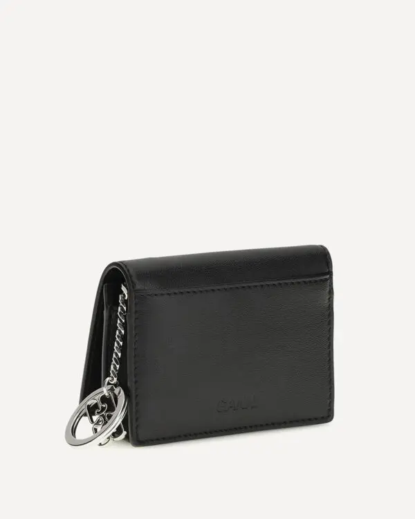 GANNI Poodle Print Card Holder - Black