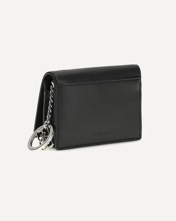 GANNI Poodle Print Card Holder - Black