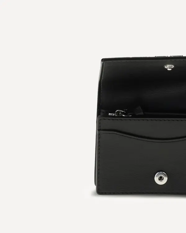 GANNI Poodle Print Card Holder - Black