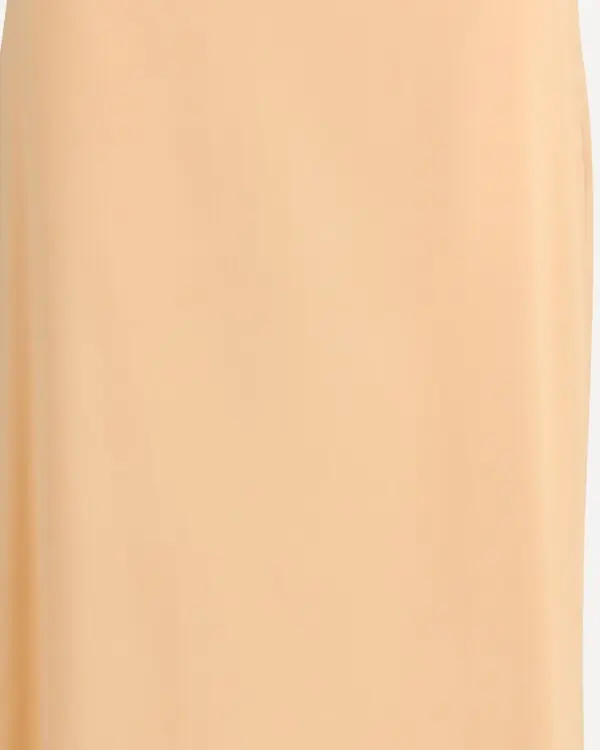KRISTINA TI Classic Long Silk Skirt - Orange