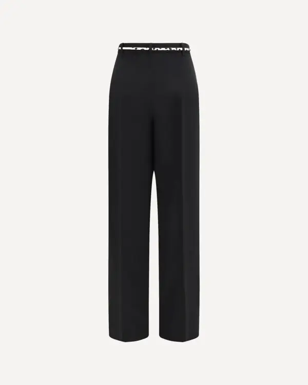 Max Mara Belted Cady Wide-leg Pants