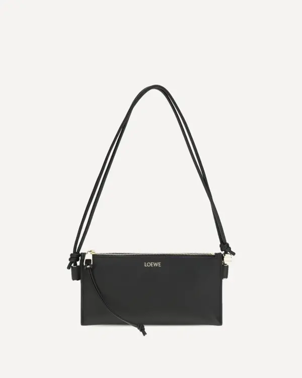 Loewe Calfskin Joya Clutch Bag - Black