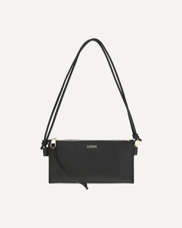 Loewe Calfskin Joya Clutch Bag - Black