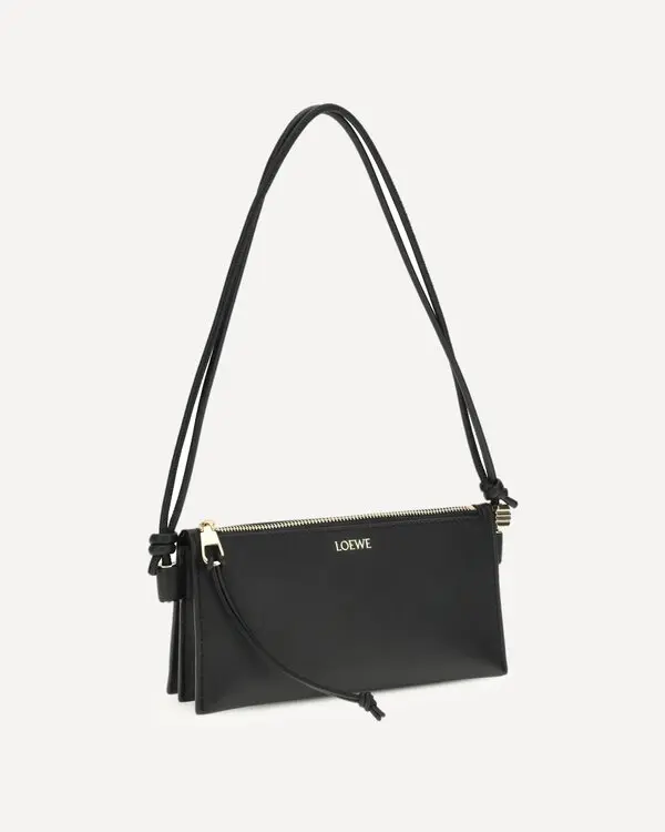 Loewe Calfskin Joya Clutch Bag - Black