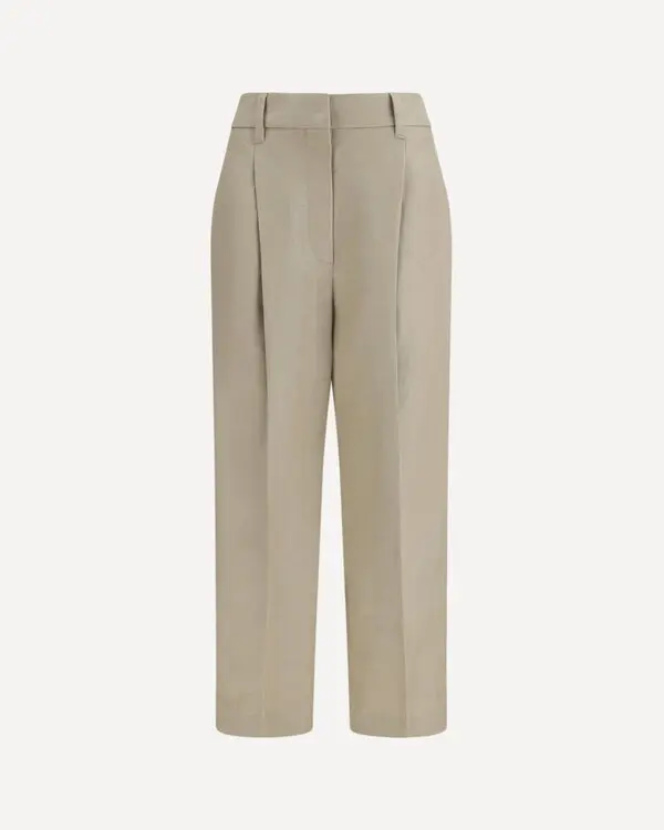 Brunello Cucinelli Linen Wide-leg Pleated Trousers