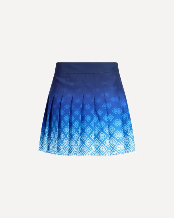 Casablanca Pleated Mini Skirt With Orchid Monogram Print