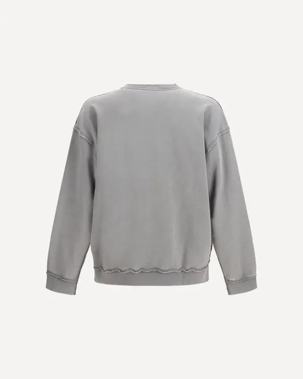DIESEL® S-boxt-raw-v1 Sweatshirt With Raw-cut Hem - Grey
