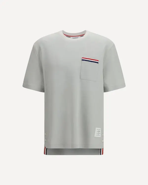 Thom Browne Short-sleeve Cotton-linen T-shirt