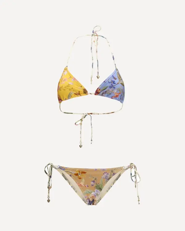 Zimmermann Patience Spliced Tri Bikini - Multicolour