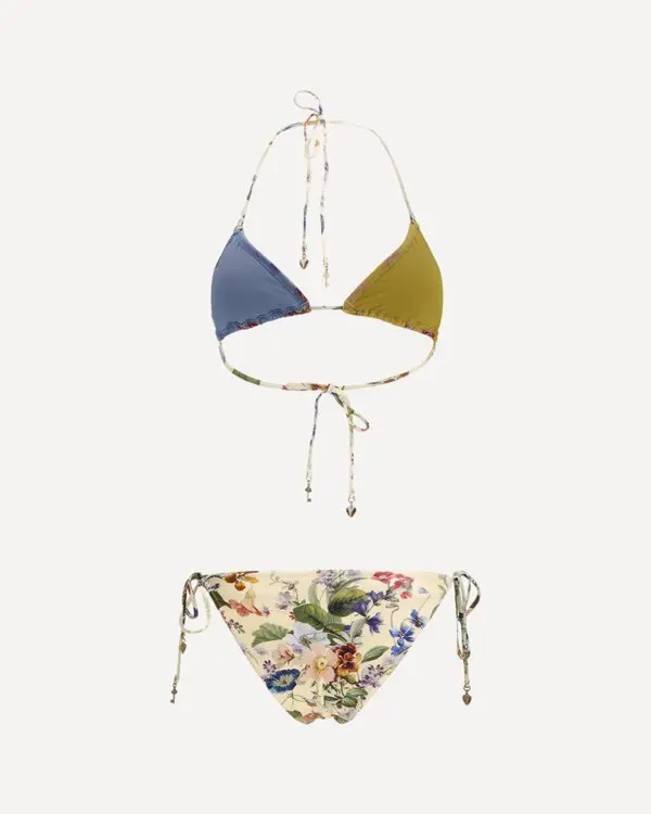 Zimmermann Patience Spliced Tri Bikini - Multicolour