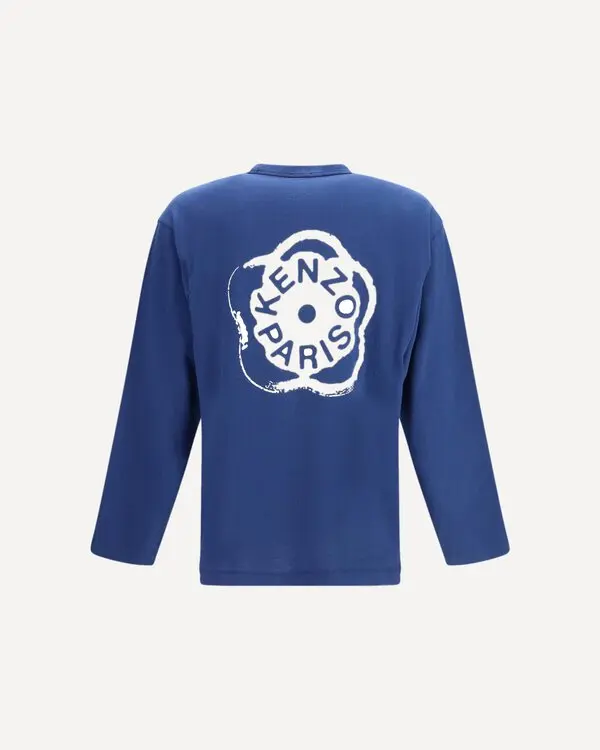 Kenzo Boke Flower 2.0 Long-leeved Cotton T-hirt - Blue