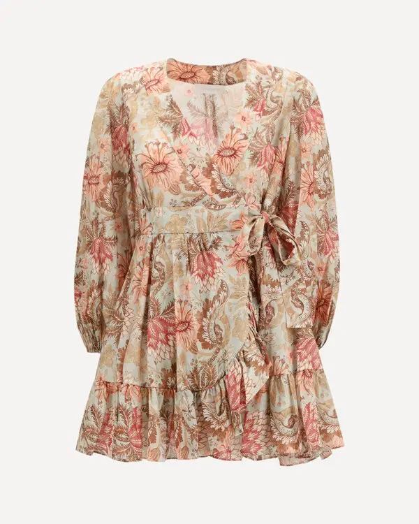 Zimmermann Daylight Wrap Mini Dress - Pink