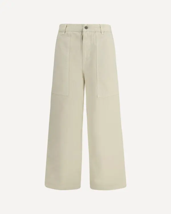 Moncler Cotton Canvas Wide-leg Pants