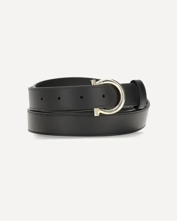 FERRAGAMO Gancini Belt - Black