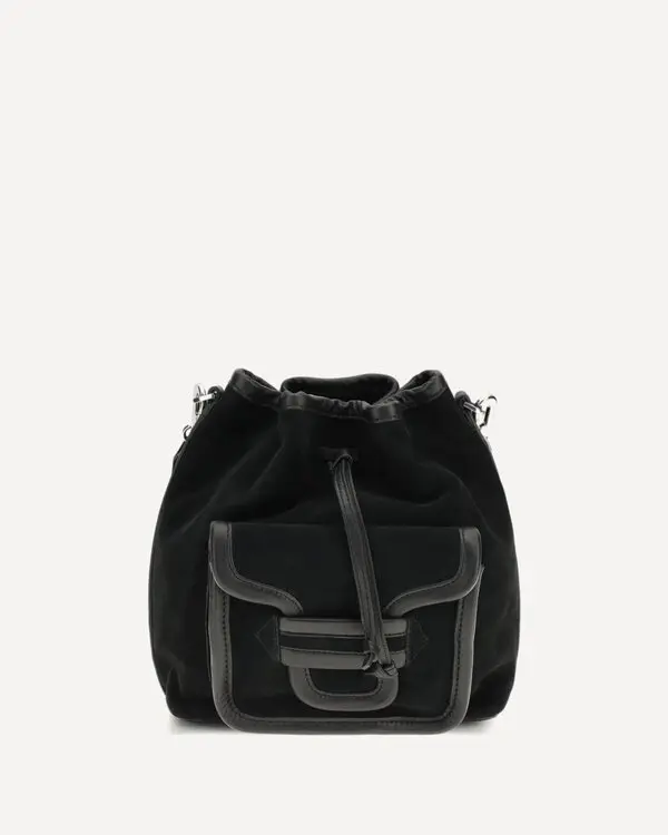 Pierre Hardy Alpha Suede Bucket Bag - Black