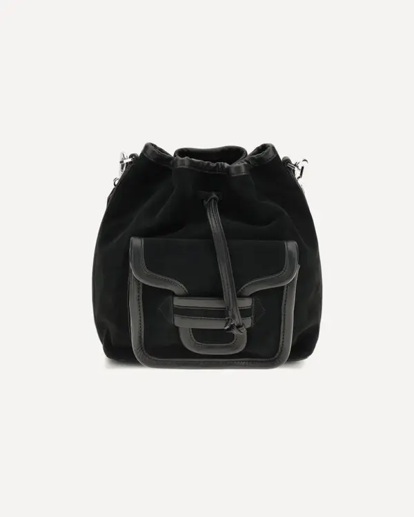 Pierre Hardy Alpha Suede Bucket Bag - Black