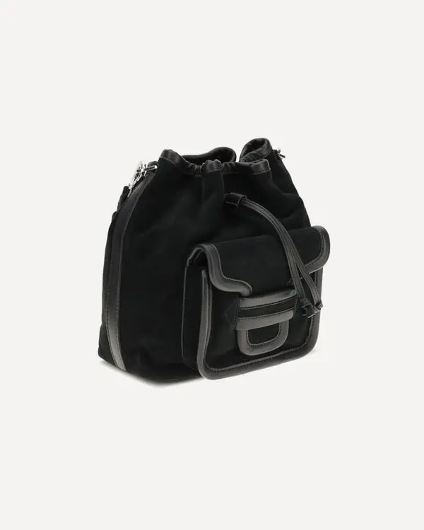 Pierre Hardy Alpha Suede Bucket Bag - Black