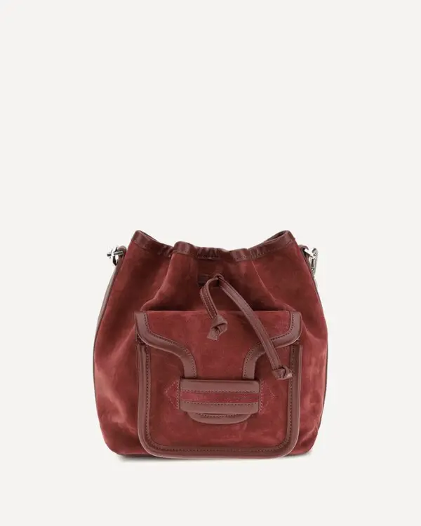 Pierre Hardy Alpha Suede Bucket Bag - Bordeaux