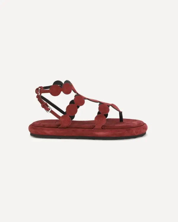 Pierre Hardy Suede Geometric Cage Sandals
