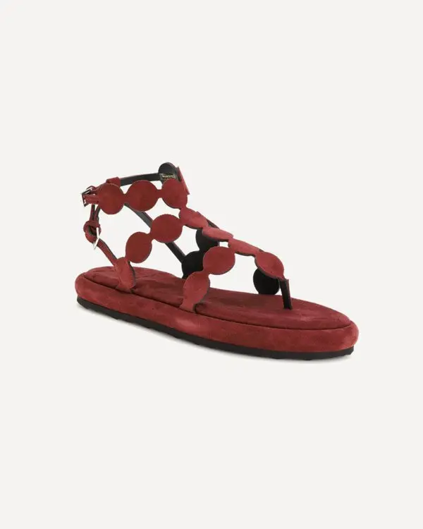 Pierre Hardy Suede Geometric Cage Sandals - Brown