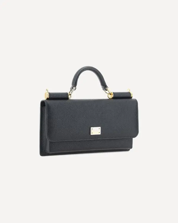 Dolce & Gabbana Micro Sicily Shoulder Bag - Black