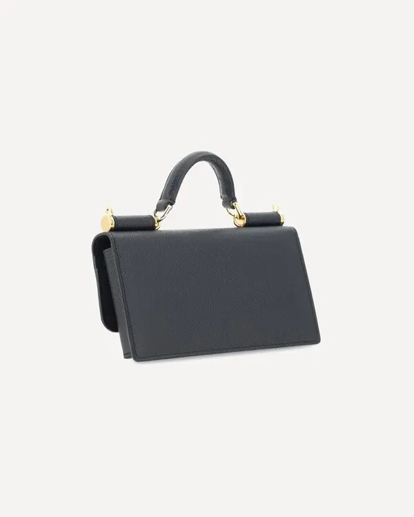 Dolce & Gabbana Micro Sicily Shoulder Bag - Black