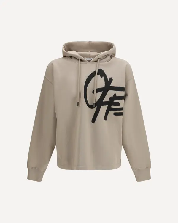 Off-White Spray Logo Skate Hoodie - Beige