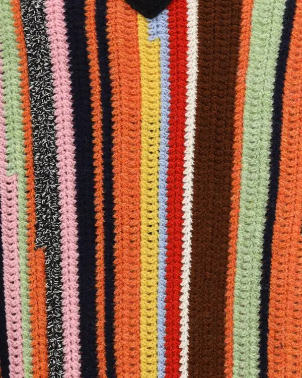 Prada Striped Wool And Cashmere Sweater With Fringe Detailing