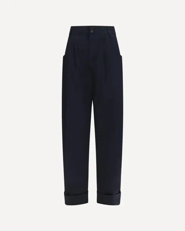 Jacob Cohen Lindsay Barrel Wide Pants In Gabardine