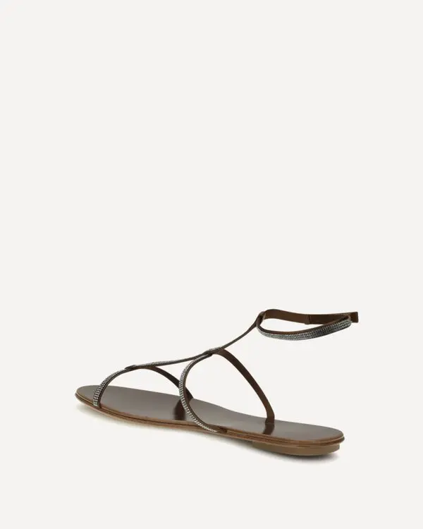 PEDRO GARCIA Rhinestone Embellished Cage Sandals