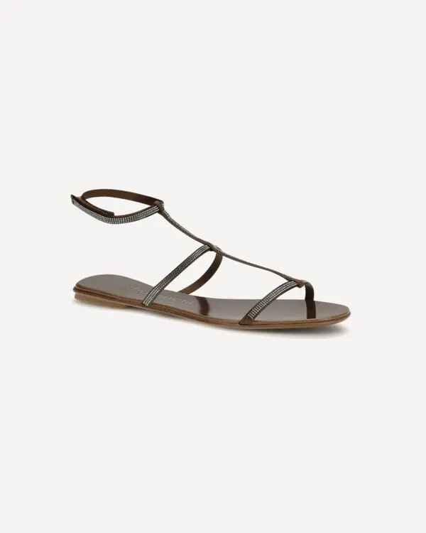 PEDRO GARCIA Rhinestone Embellished Cage Sandals