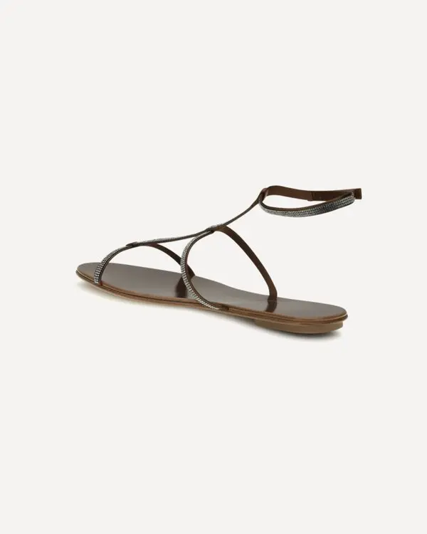PEDRO GARCIA Rhinestone Embellished Cage Sandals