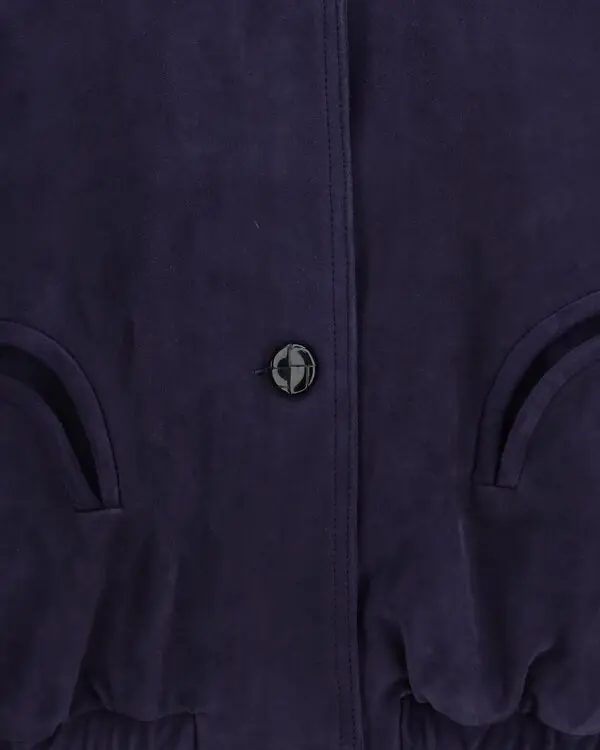 BLAZÉ MILANO Suede Bomber Jacket - Blue