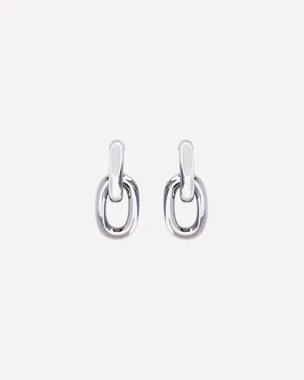Rabanne Double Xl Link Earrings - Silver