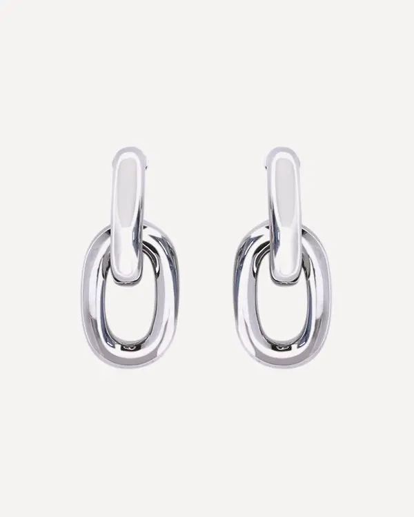 Rabanne Double Xl Link Earrings - Silver