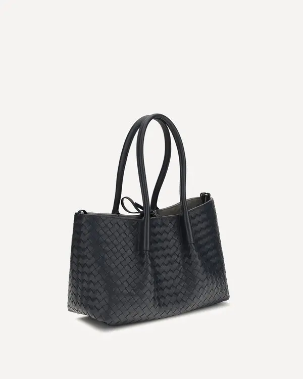 Bottega Veneta Pinacoteca Tote Bag In Intrecciato Calfskin - Black
