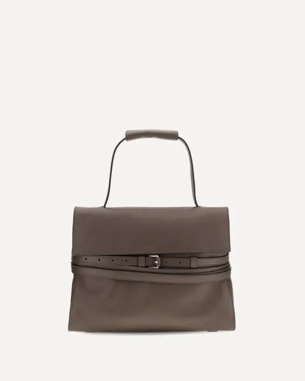 Moschino Tie Me Medium Handbag - Brown