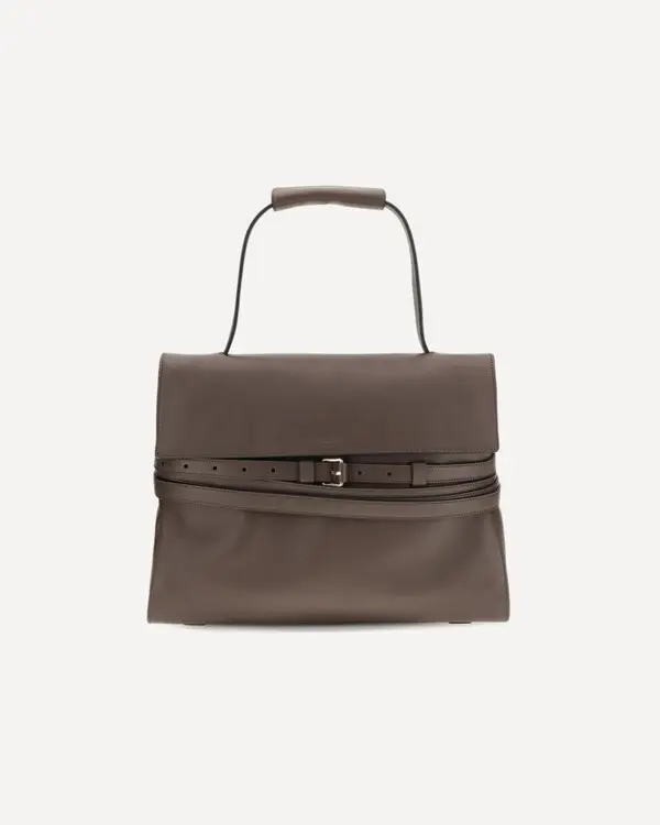 Moschino Tie Me Medium Handbag - Brown
