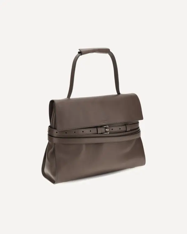 Moschino Tie Me Medium Handbag - Brown