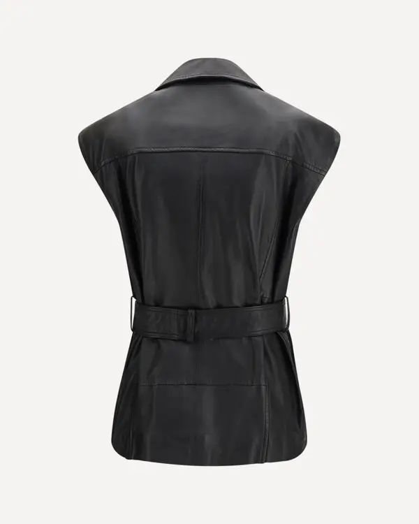 Pinko Gypsy Biker-style Leather Vest
