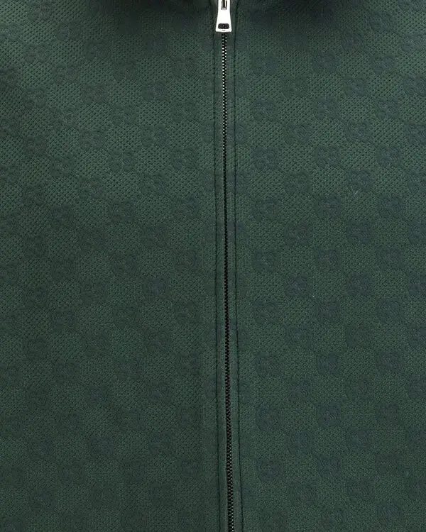 Gucci Gg Technical Jersey Zip Jacket - Green