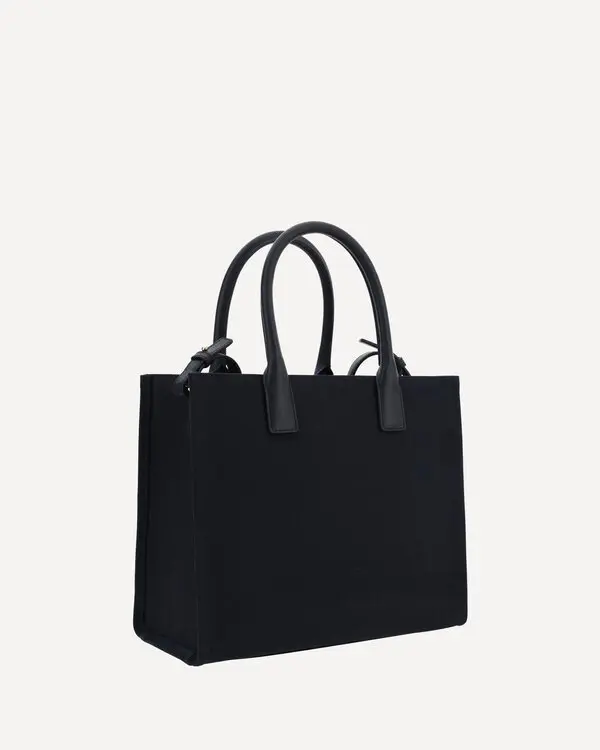 Versace Cotton Shoulder Bag With Medusa Applique