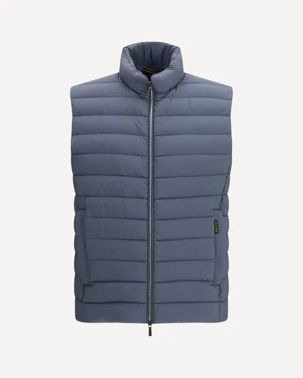 MOORER Calaf-s3 Quilted Gilet With Boudin Padding - Blue