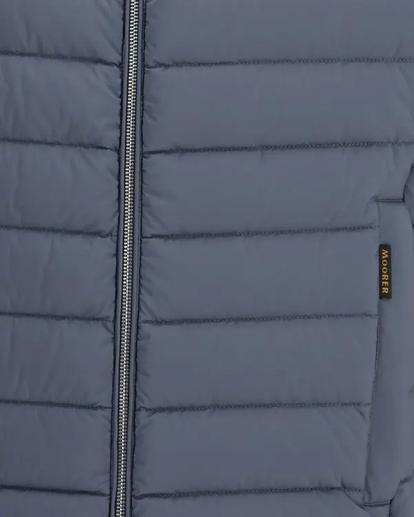 MOORER Calaf-s3 Quilted Gilet With Boudin Padding - Blue