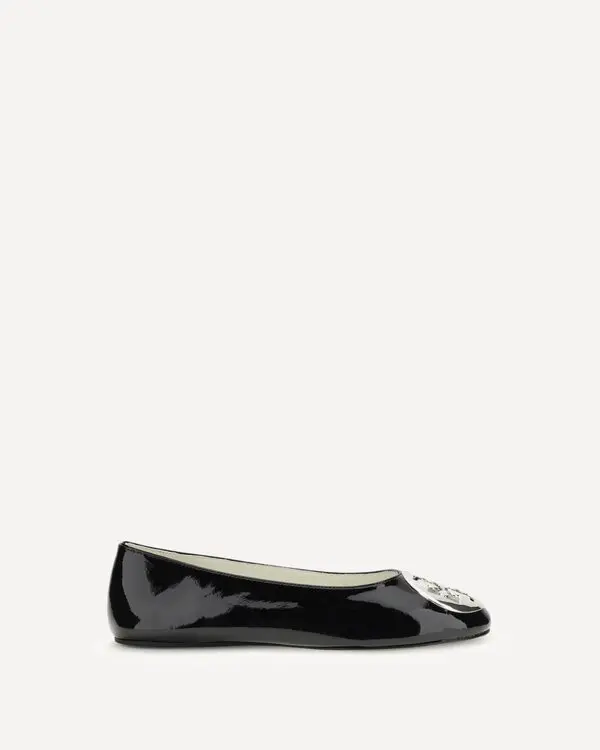 Tory Burch Reva Patent Leather Ballerinas