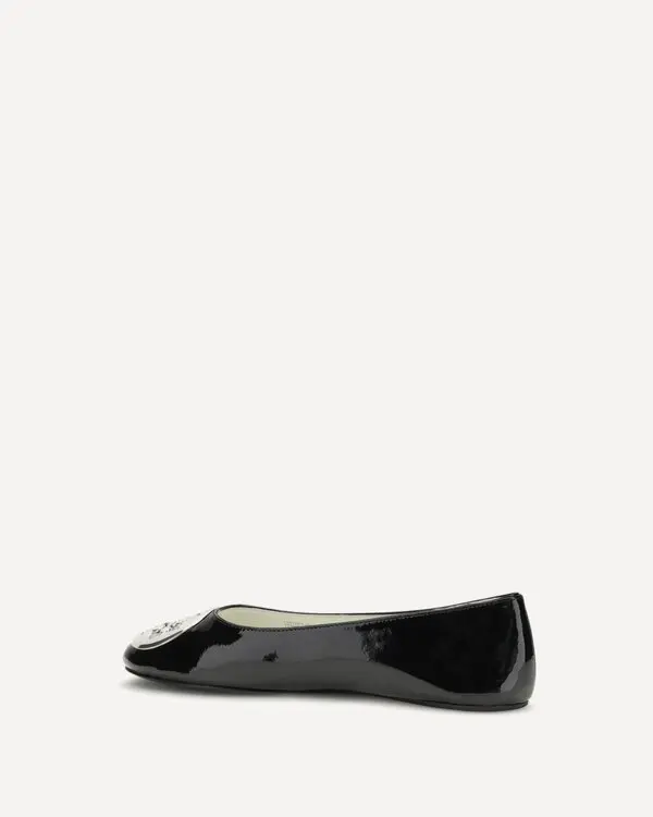 Tory Burch Reva Patent Leather Ballerinas