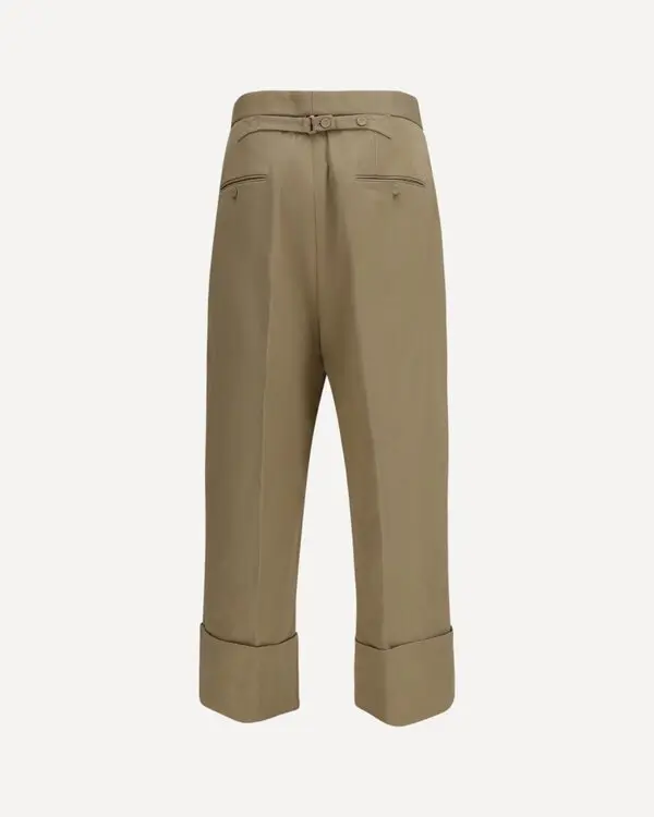 Thom Browne Cotton Gabardine Double Pleated Pants