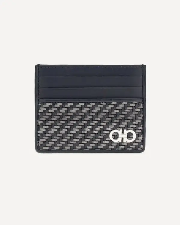 FERRAGAMO Lattice Motif Card Holder