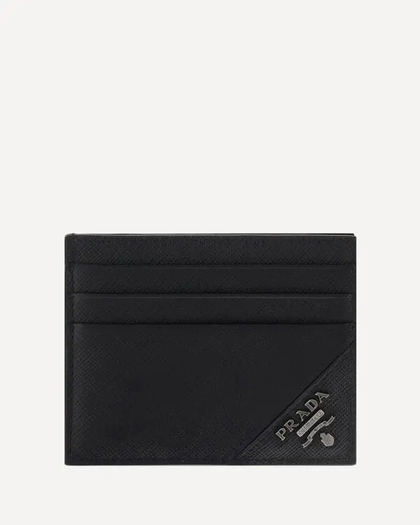 Prada Leather Card Holder - Black
